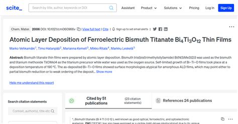 Atomic Layer Deposition Of Ferroelectric Bismuth Titanate Bi 4 Ti 3 O