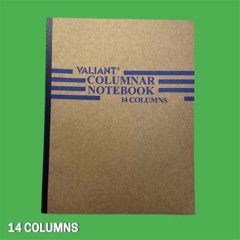 Valiant Columnar Notebook Kraft Assorted Colums Sold Per Pc Lazada Ph