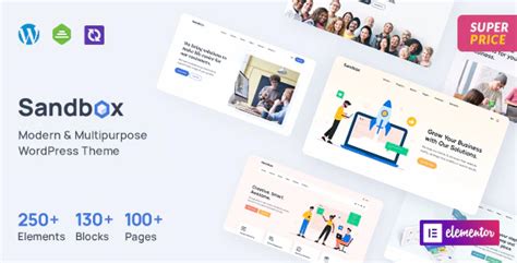 sandbox modern and multipurpose wordpress theme webdevbay
