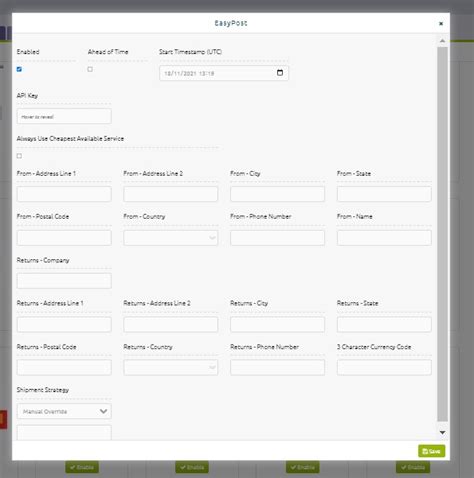 Shipper Integration Easypost