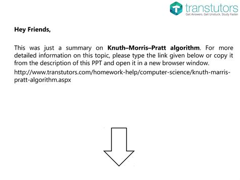 Knuthmorrispratt Algorithm Computer Science Ppt