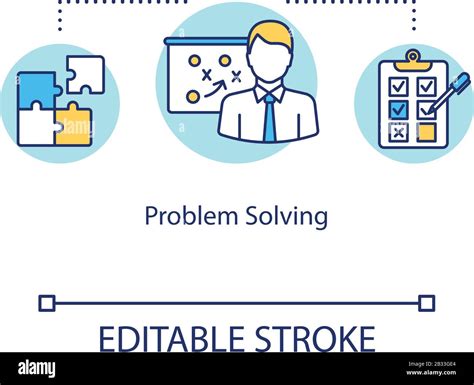 Problem Solving Concept Icon Cognitive Process Idea Thin Line Illustration Brainstorming