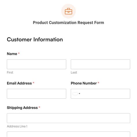 Customizable New Product Form Template