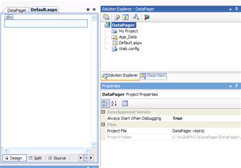 Using The Data Pager Control In Visual Studio 2008