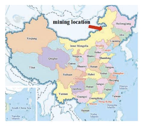 Geographical Location Of The Mining Area Download Scientific Diagram