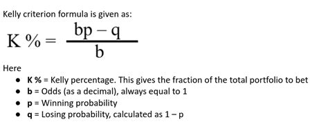 Kelly Criterion Formula What It Is And How To Use It