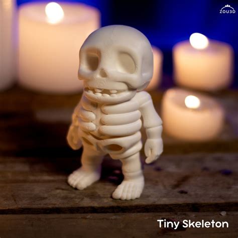 Tiny Skeleton 3d Printed Designed By Zou3d Etsy