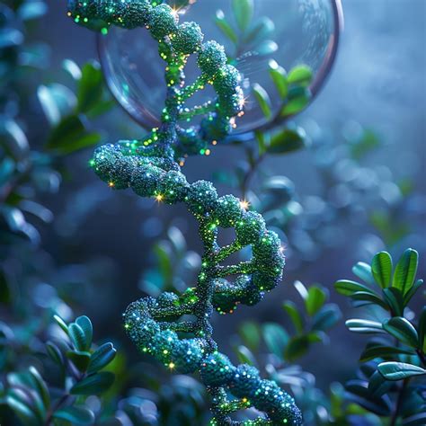 Premium Photo Microscope View Of Dna Structure Strain Helix Genetics And Medical Science Human