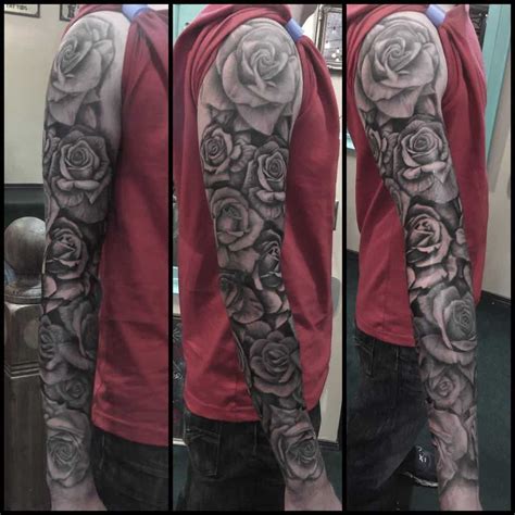 61 Amazing Rose Sleeve Tattoo Ideas
