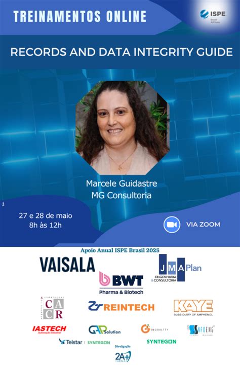 Treinamento Online “records And Data Integrity Guide” Ispe Br