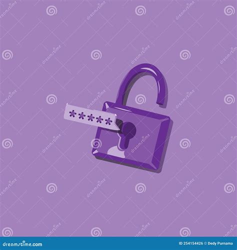 Realistic 3d Padlock Design Lock With Password Personal Data