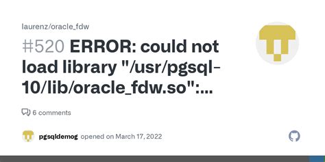 error could not load library usr pgsql 10 lib oracle fdw so usr