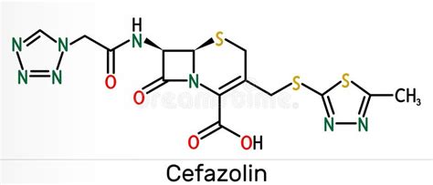 Cefazolin Antibiotic Drug Molecule Cephalosporin First Generation