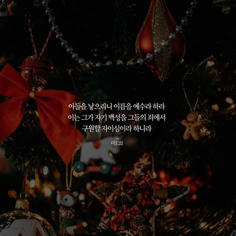 심쿵말씀 아들을 낳으리니 이름을 예수라 하라 이는 그가 자기 백성을 그들의 죄에서 구원할