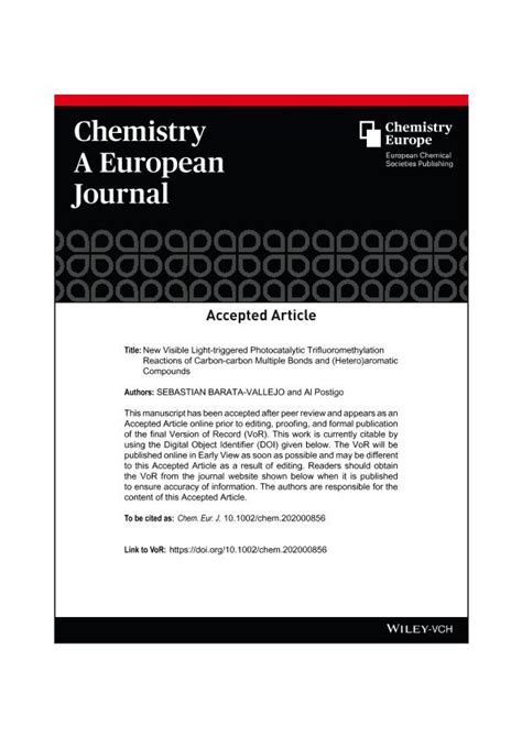 New Visible Light Triggered Photocatalytic Trifluoromethylation Reactions Of Carbon‐carbon