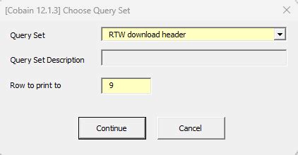 Custom Query Tab Print Column Headers