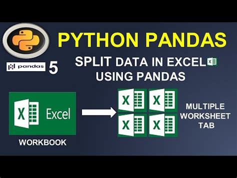 Python Pandas Tutorial Split Excel Data Into Worksheet By Column Values YouTube