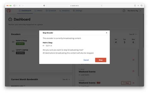 Manually Start Or Stop An Encoder