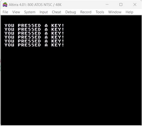 i o control keyboard read using inkey example ugbasic