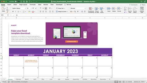 Free Excel Calendar Templates Yearly Planning Calendar