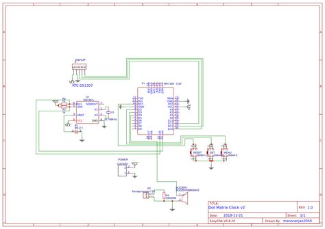 Led Matrix Clock Easyeda Open Source Hardware Lab