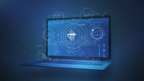 3d Laptop Display With Animated Statistical Graphics Stock Footage Video Of Cyberspace
