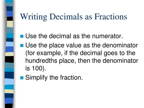 PPT Fractions And Decimals PowerPoint Presentation Free Download ID 5769755