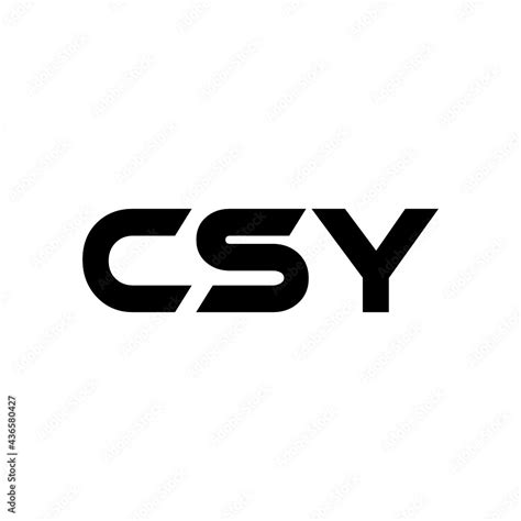 Vecteur Stock Csy Letter Logo Design With White Background In