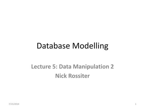 Ppt Database Modelling Powerpoint Presentation Free Download Id