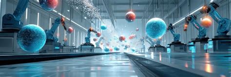 Exploration Of Advanced Robotics And Data Visualization In A Futuristic Ai Lab Environment With