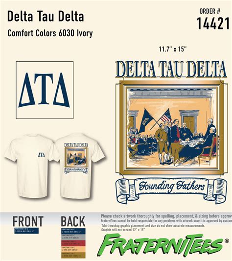Delta Tau Delta Founding Fathers Fraternitees Custom Greek Apparel