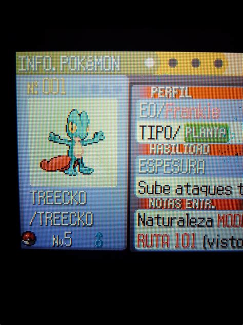 [geniii] Shiny Treecko Modest Nature In Pokémon Ruby R Shinypokemon
