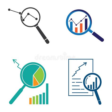 Searching And Analyzing For Business Finance And Marketing Logo Stock