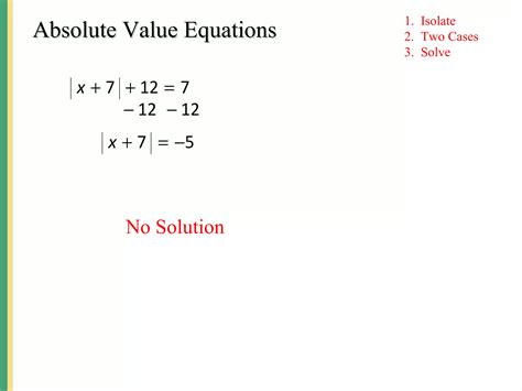 Solving Absolute Values Ppt
