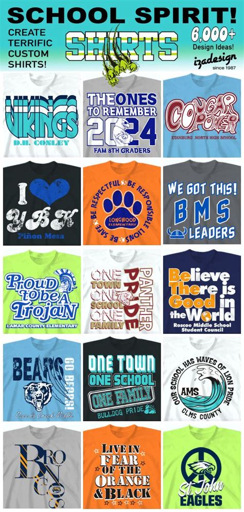 School Spirit Shirts And Spirit Wear By Iza Design Thousands Of Designs