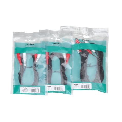 Avlink 2 X Rca Phono Plug To 2 X Rca Phono Socket 12m Zebra Music