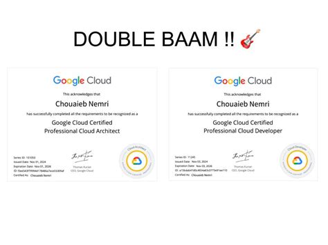 Chouaieb Nemri On Linkedin Double Baam 4th Week 4th And 5th Certs
