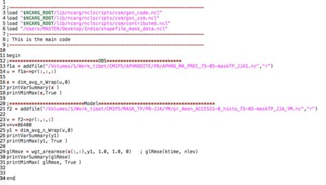 how to run a ncl ncar command language script for multiple netcdf