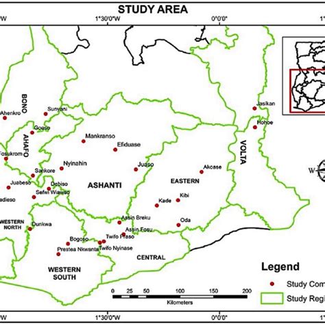 Map Of Ghana Showing The Cocoa Growing Regions Where The Cocoa Beans Download Scientific