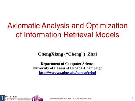Ppt Axiomatic Analysis And Optimization Of Information Retrieval Models Powerpoint