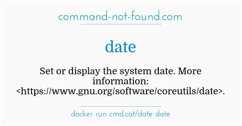 Command Not Date