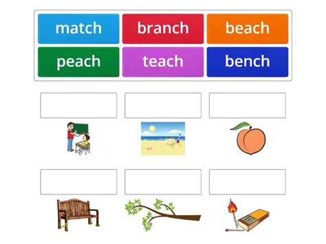 Digraph Ch Ending Sound Match Up