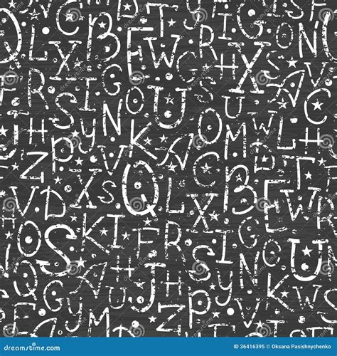 Chalkboard Alphabet Font Hand Drawn Uppercase And Lowercase Letters Numbers And Symbols