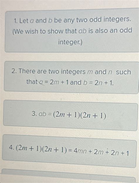 Solved Let A And B Be Any Two Odd Integers We Wish To Chegg Com