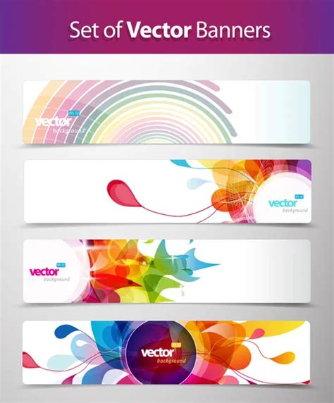 Set Of Abstract Colorful Web Headers Stock Vector Image By ©kormi 6728585