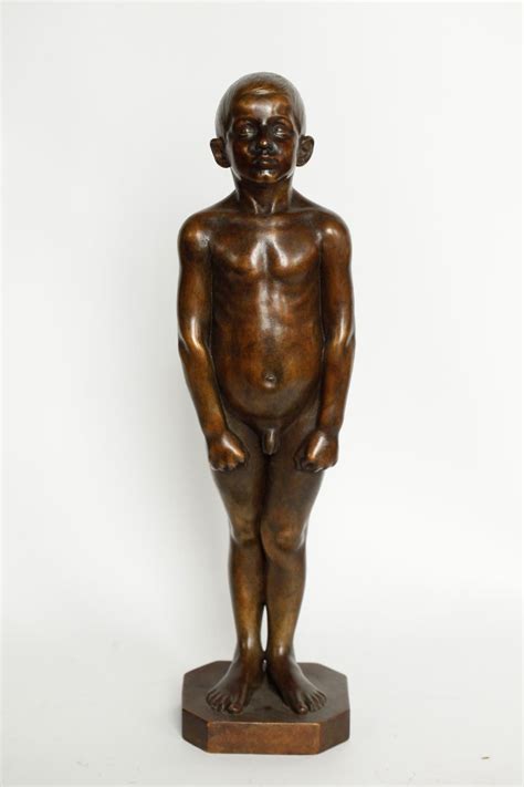 51BidLive European Bronze Sculpture Of A Naked Boy