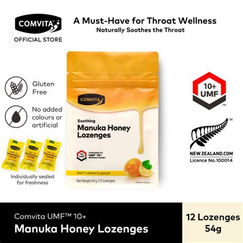 Comvita Umf 10 Manuka Honey Lozenges Lemon And Honey Lazada Singapore
