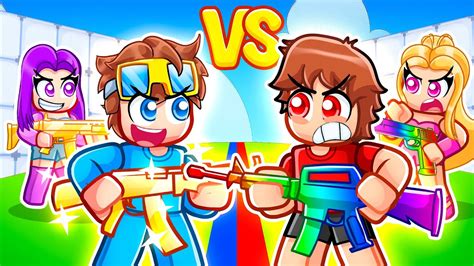 Nico And Zoey Vs Techy And Emma Rematch In Roblox Rivals Youtube