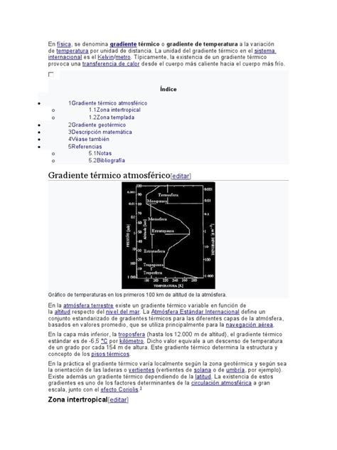 Gradiente Termico Pdf Geografía Física Atmósfera