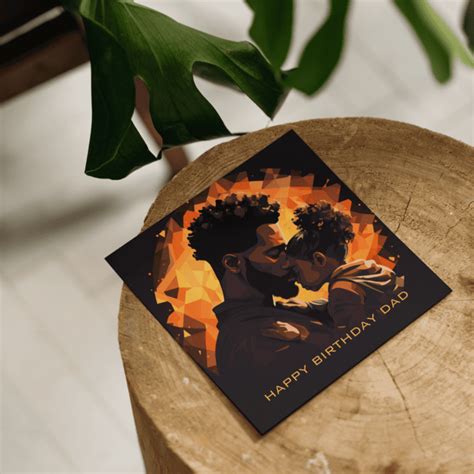 Father And Daughter Birthday Fathers Day Card The Black Card Company
